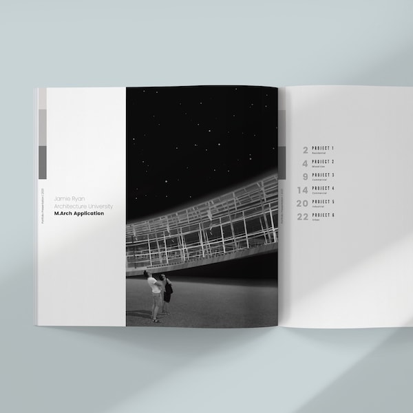 Architecture Portfolio Template 11x17 - Etsy