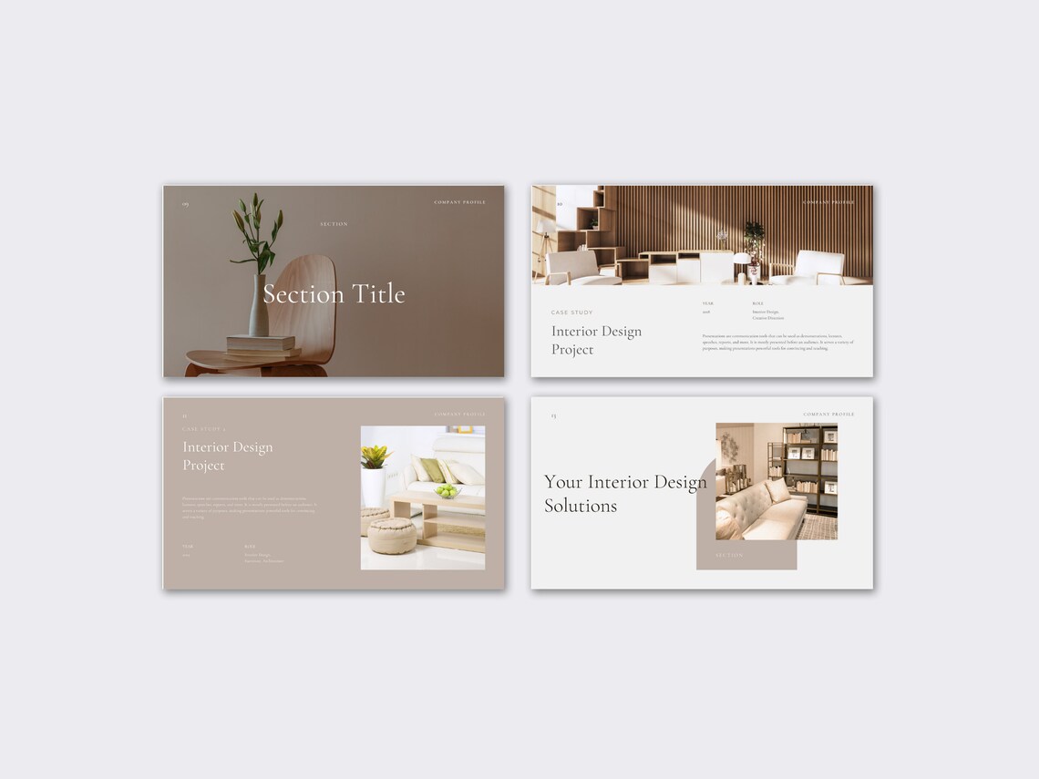 Interior Design Keynote Slides Presentation Template | E-book Template ...