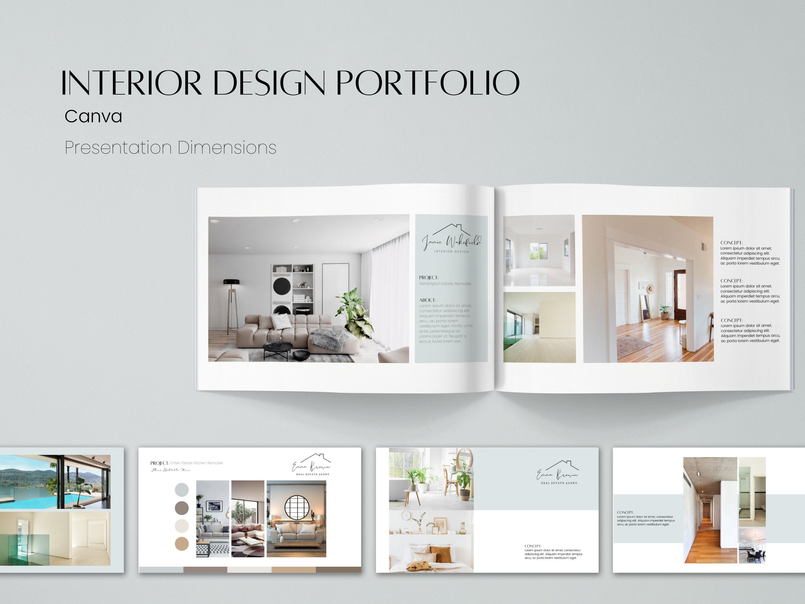 Interior Design Google Slides Presentation Template | Etsy