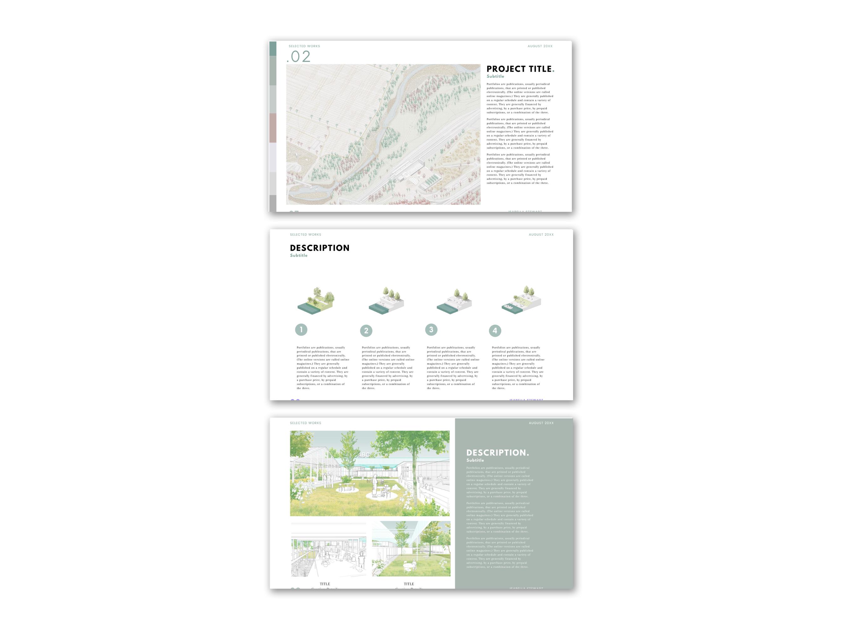 Editable Architecture Portfolio Template | Canva Layout (digital ...