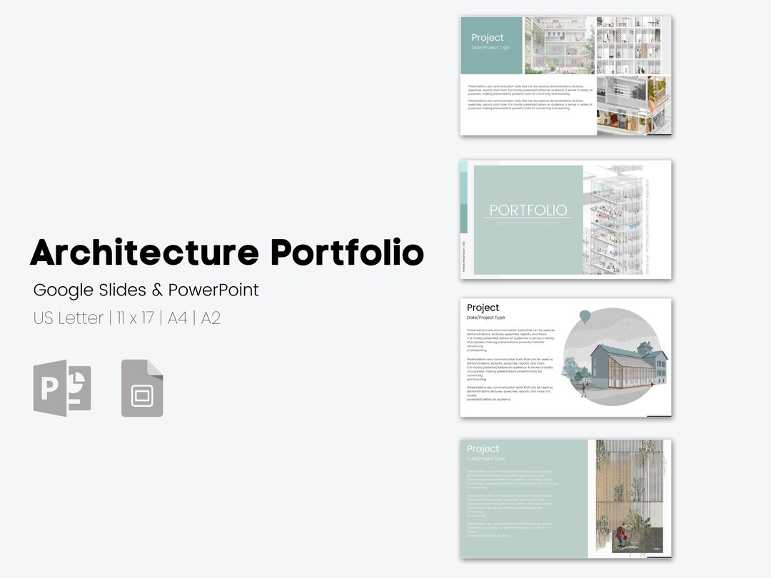 Architecture Portfolio Google Slides Template Powerpoint - Etsy Canada
