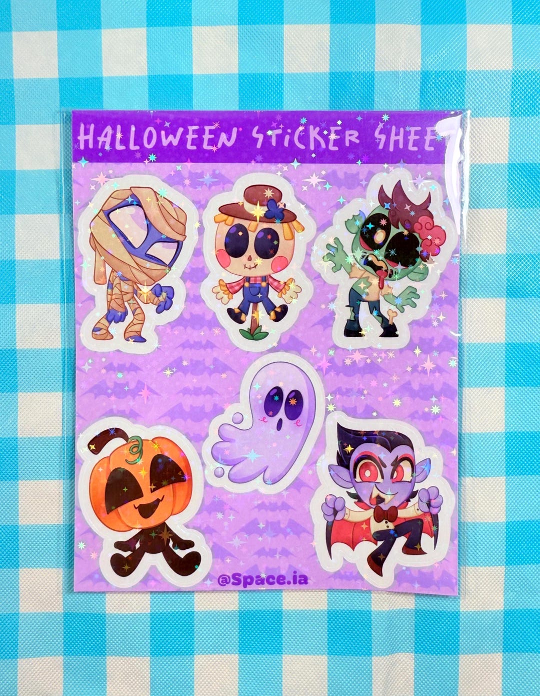 Monster Sticker Sheet 4.3"x5.4" Vinyl Halloween Stickers Featuring ...