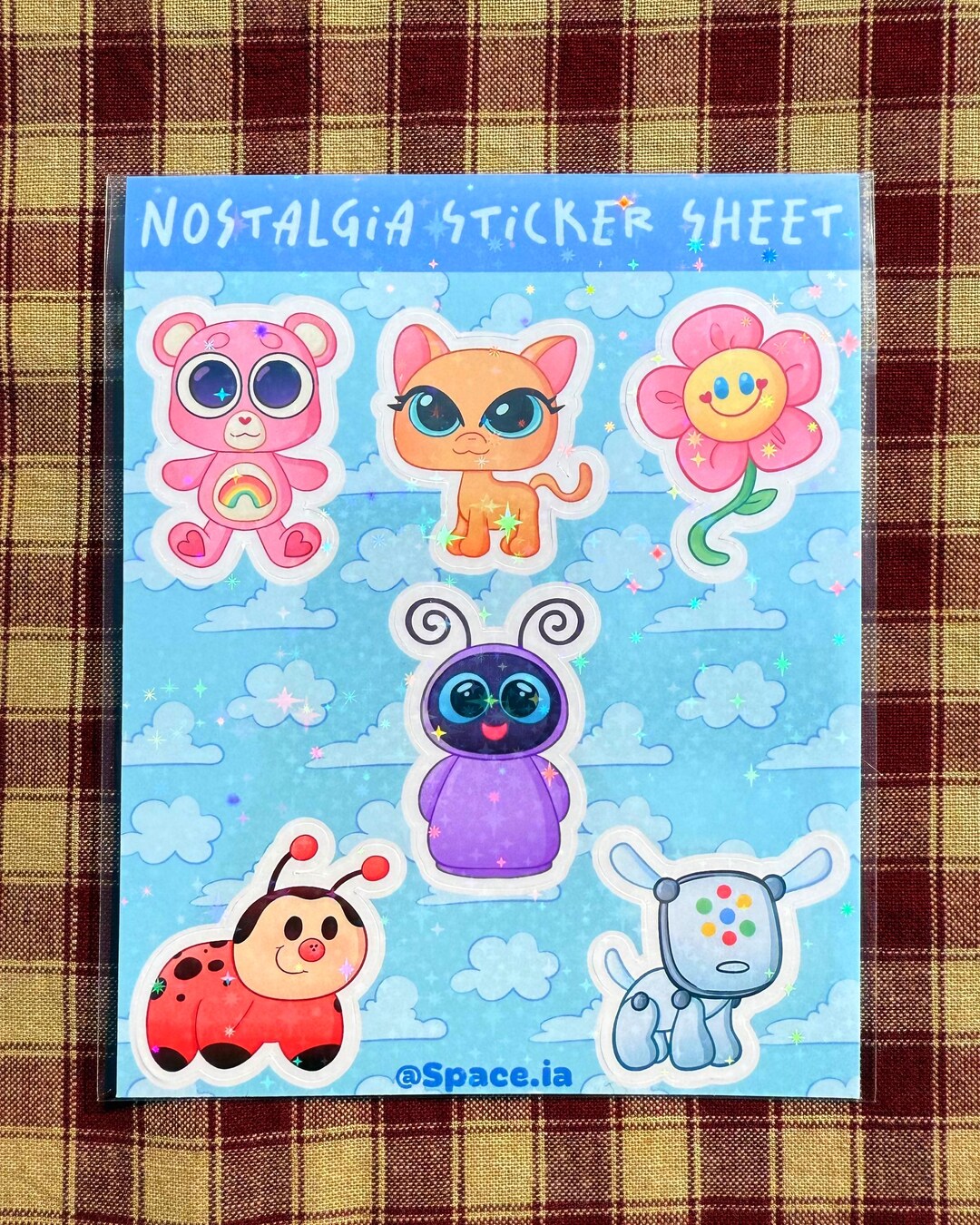 Nostalgia Sticker Sheet 4.3"x5.4" |retro Cartoon Vinyl Sticker Set ...