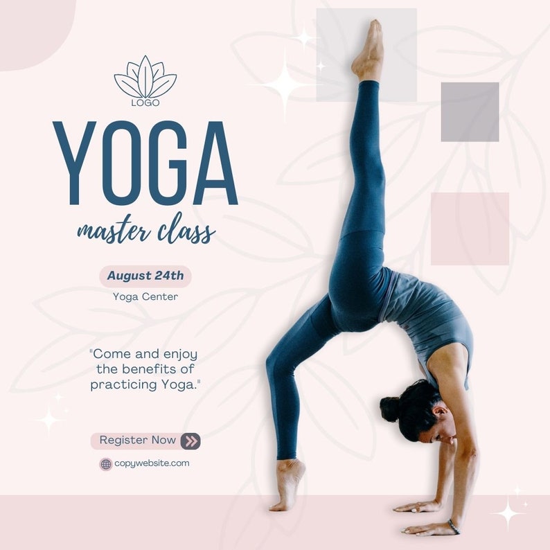 Yoga Instagram Post for Edit in Canva, Yoga Spiritual, Coaching ...