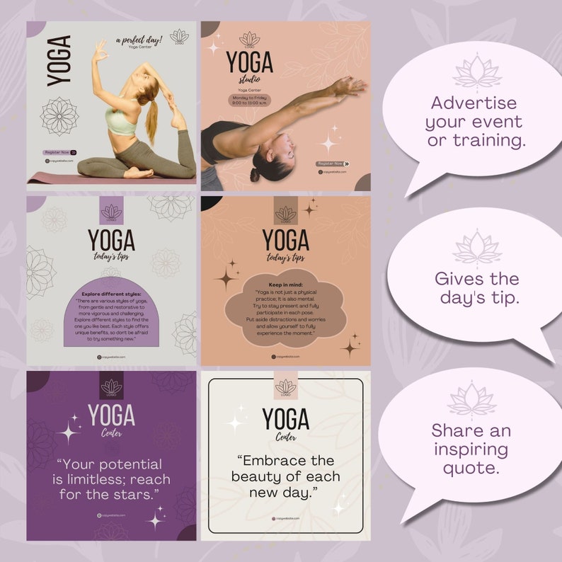 Yoga Instagram Post for Edit in Canva, Yoga Spiritual, Coaching ...