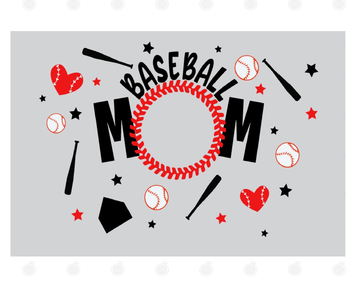Baseball Mom Starbucks Cup Wrap - Pre-sized for 24 Oz Cold Cup - SVG ...