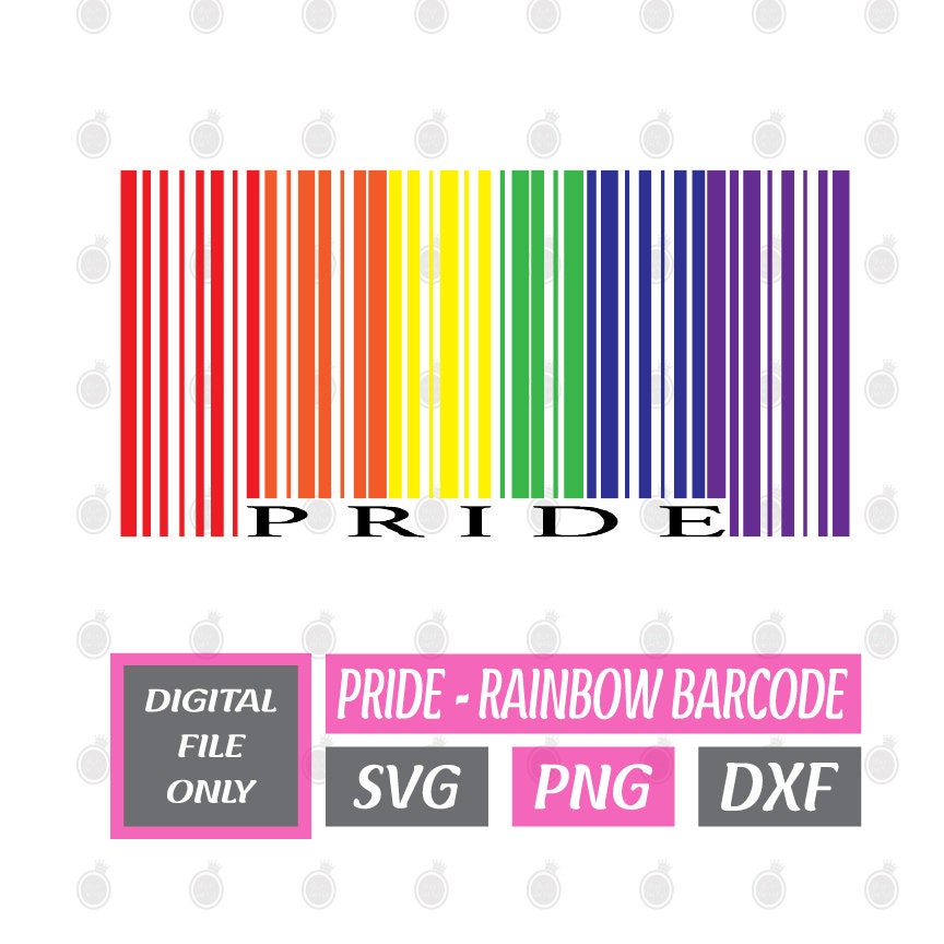 PRIDE. RAINBOW BARCODE | Etsy