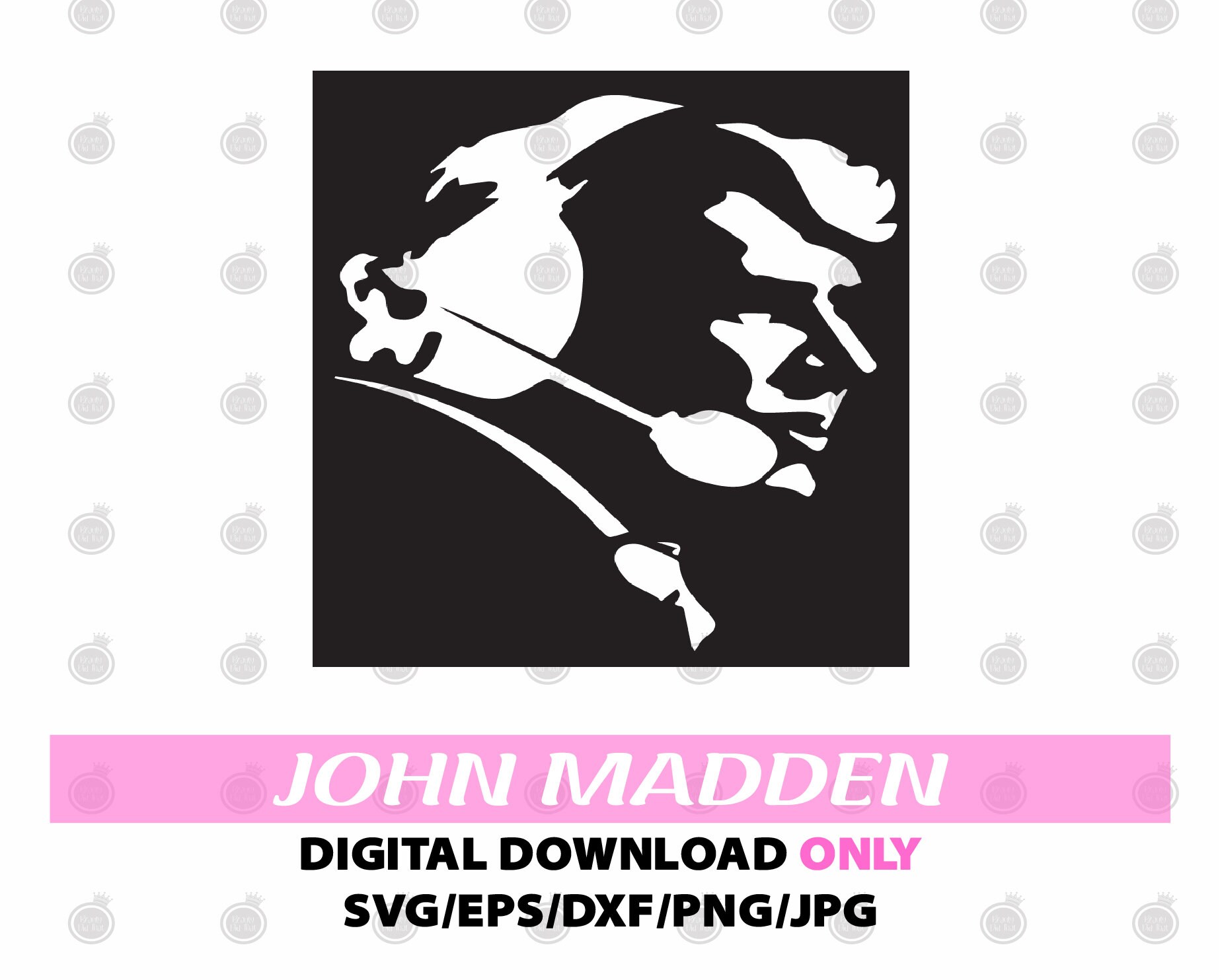 JOHN MADDEN SILHOUETTE Svg/png/dxf - Etsy