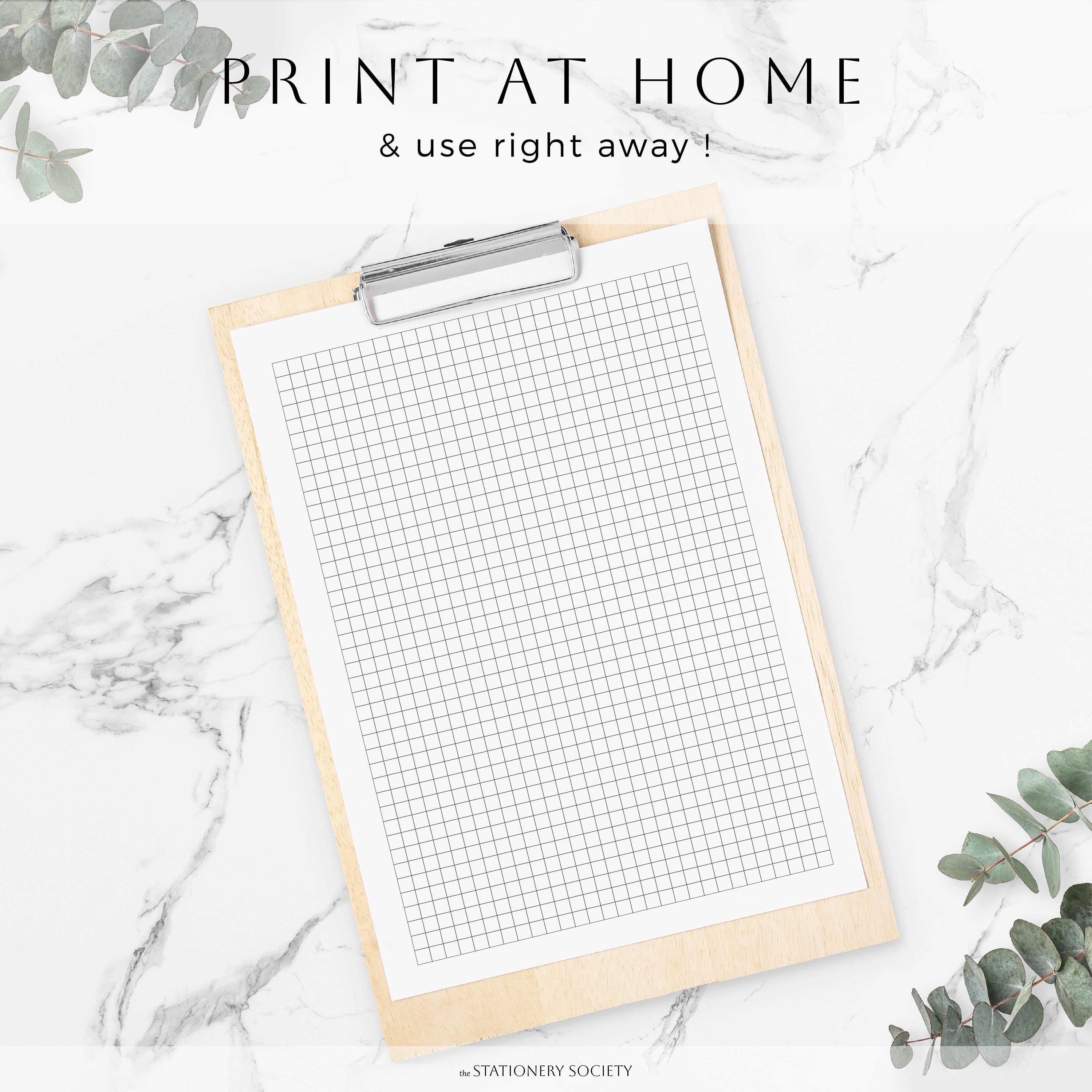 Quad Graph Paper - Printable Pdf Digital Desk Organization Tool Drawing ...