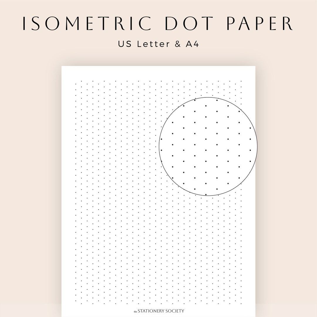 Isometric Grid Graph Paper - Printable Pdf Digital Desk Organization ...