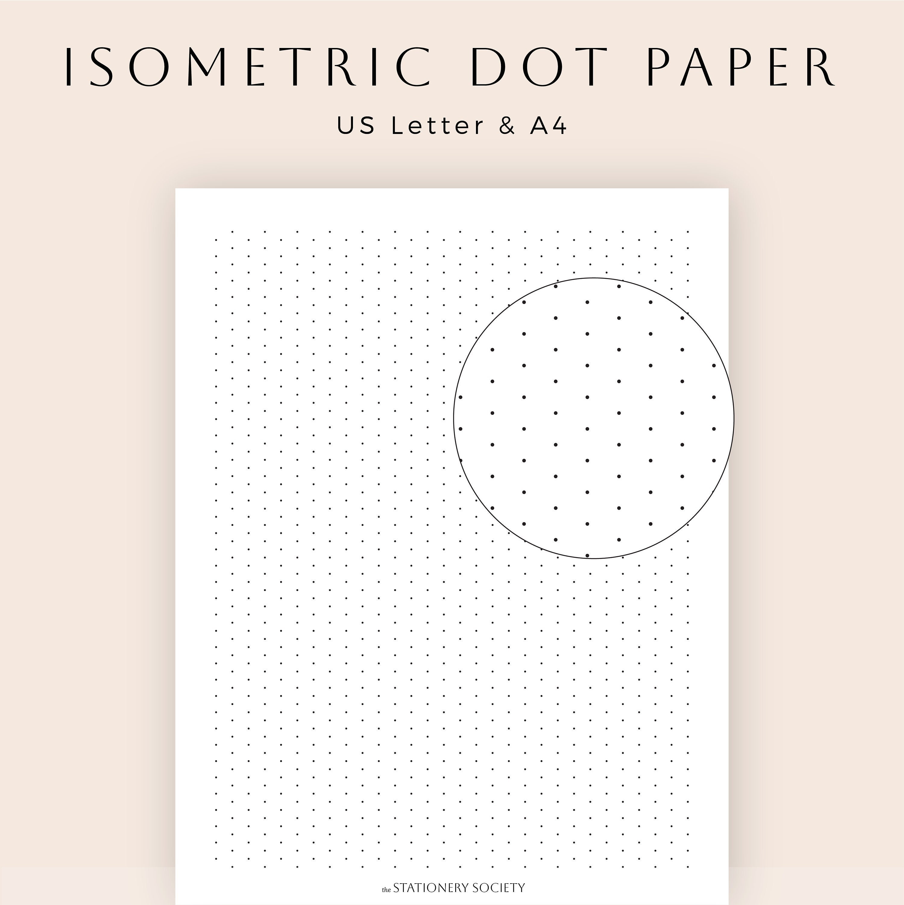 Isometric Grid Graph Paper - Printable Pdf Digital Desk Organization ...