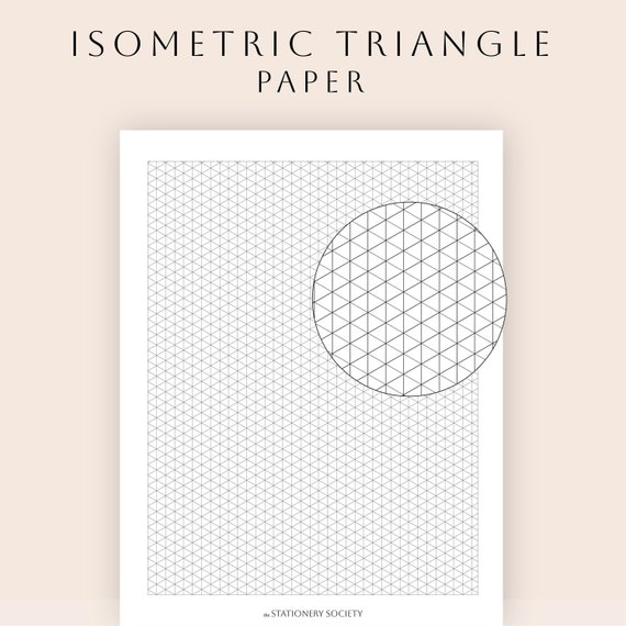 Isometric Triangle Graph Paper Printable Pdf Digital Desk - Etsy