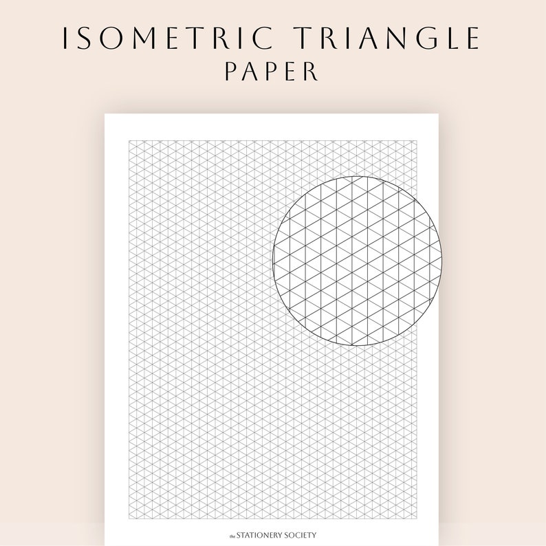 Isometric Triangle Graph Paper - Printable Pdf Digital Desk ...