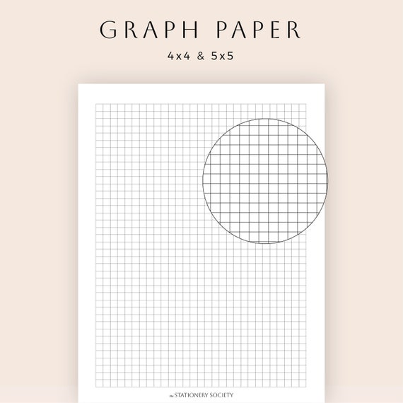 Quad Graph Paper Printable Pdf Digital Desk Organization - Etsy
