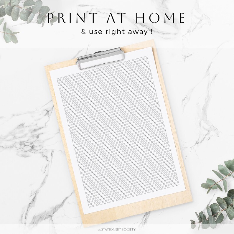Isometric Triangle Graph Paper - Printable Pdf Digital Desk ...