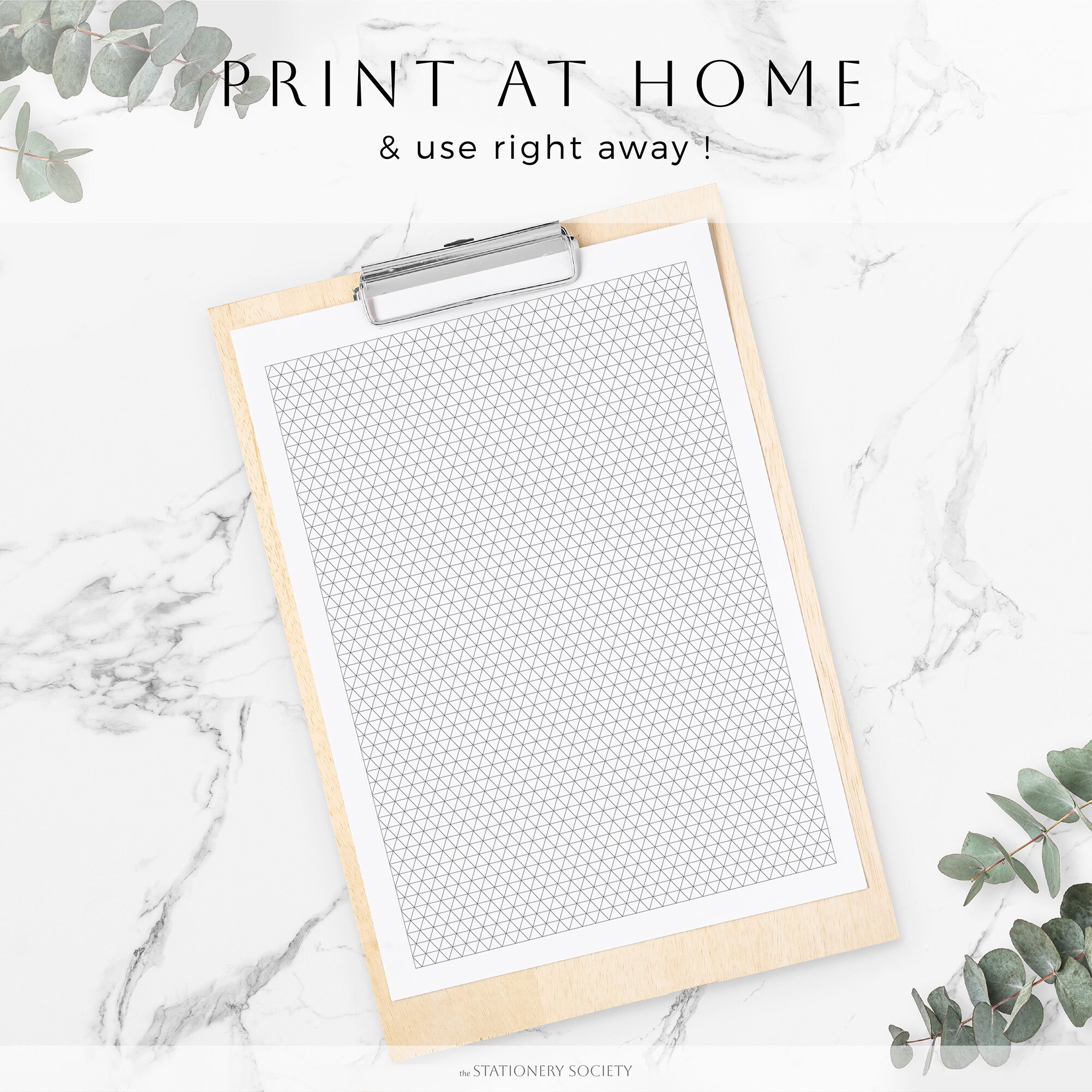 Isometric Triangle Graph Paper - Printable Pdf Digital Desk ...