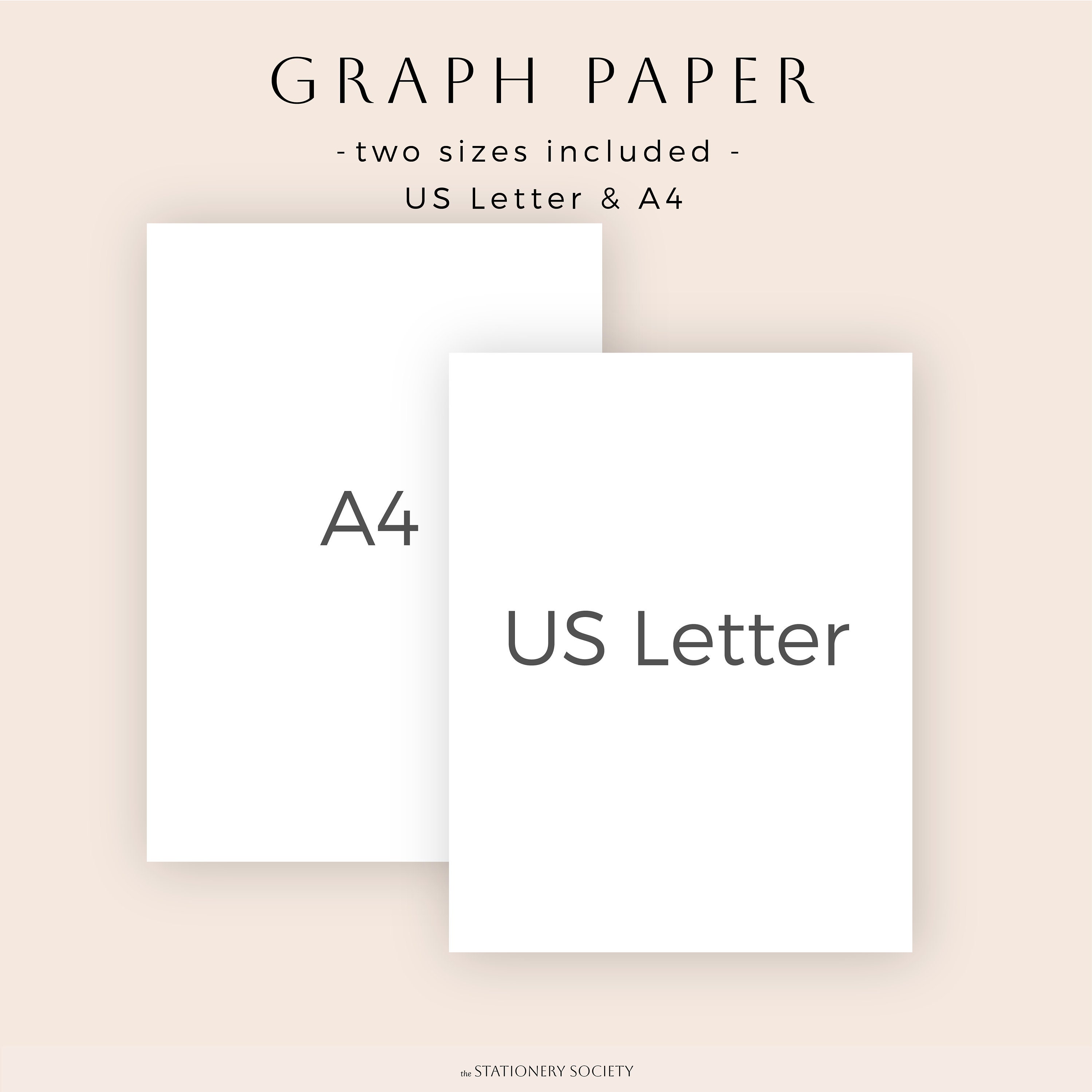 Quad Graph Paper - Printable Pdf Digital Desk Organization Tool Drawing ...