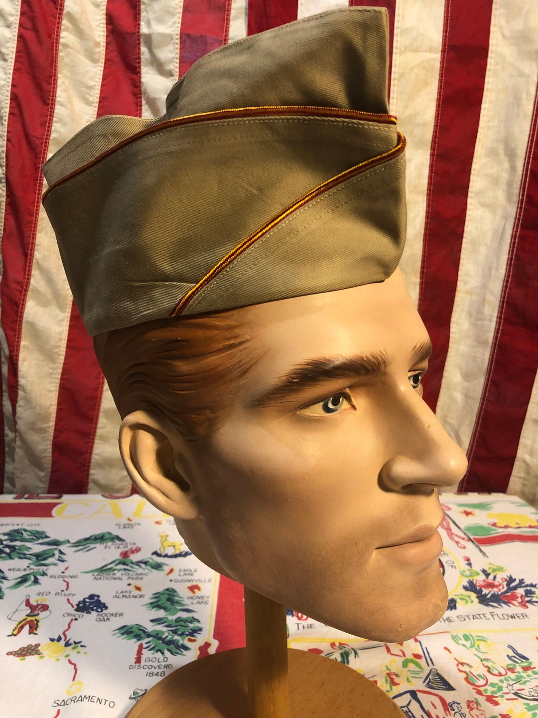 Military Surplus 4 Original 1950's Army Issued Surplus Garrison Caps ...