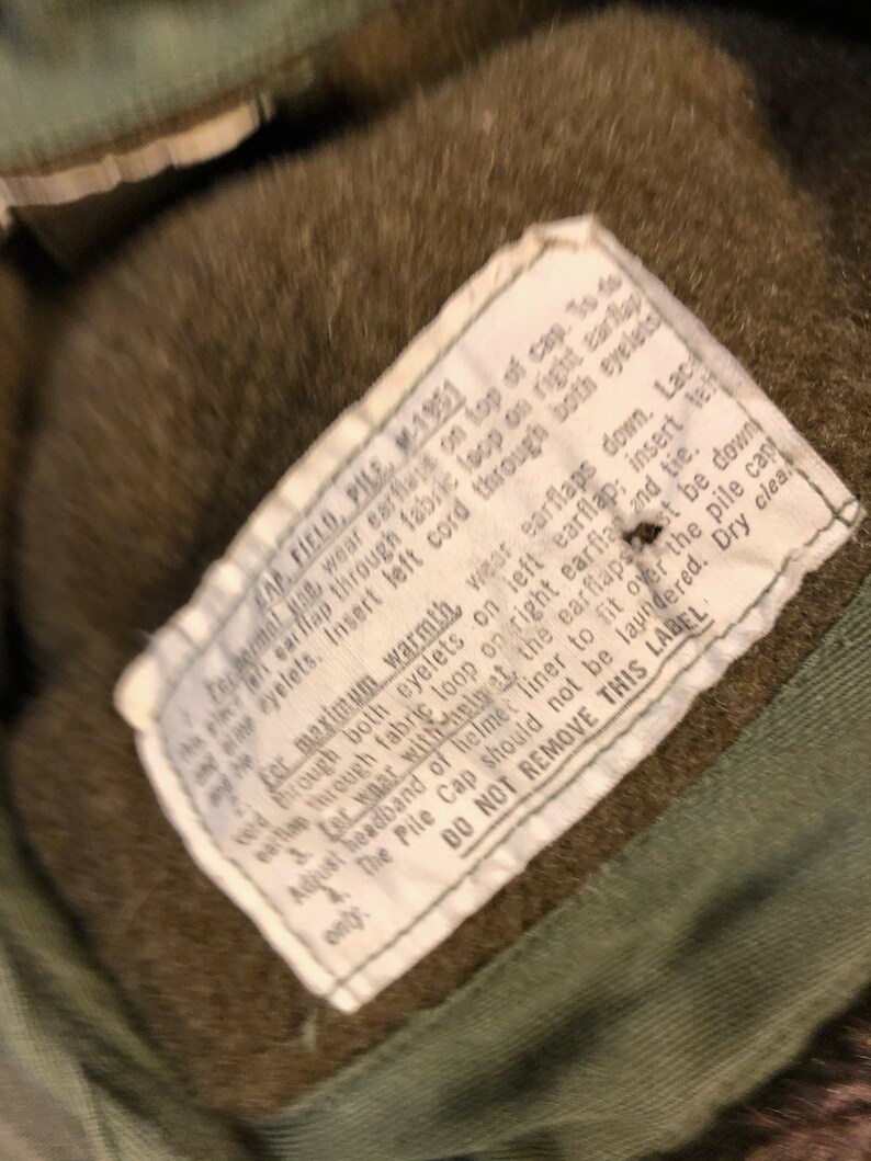 Military Surplus 1950's US Army Issue M1951 Cap Field Pile OD Green ...