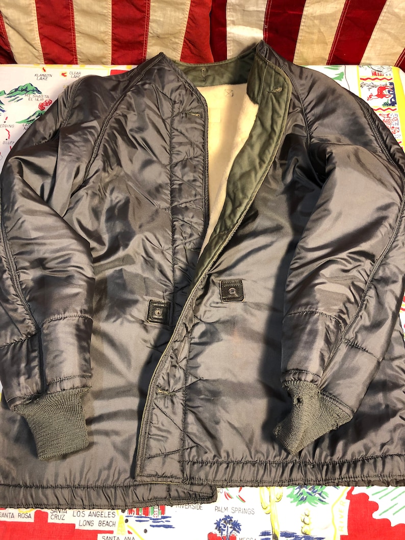 Military Surplus 1950's 1960's USAF Air Force Sage Green Field Coat ...