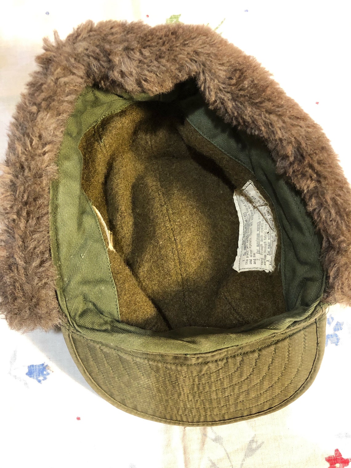 Military Surplus 1950's US Army Issue M1951 Cap Field Pile OD Green ...