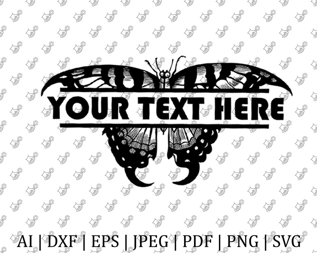 Split Butterfly SVG DXF PNG Cut File for Cricut Individual - Etsy