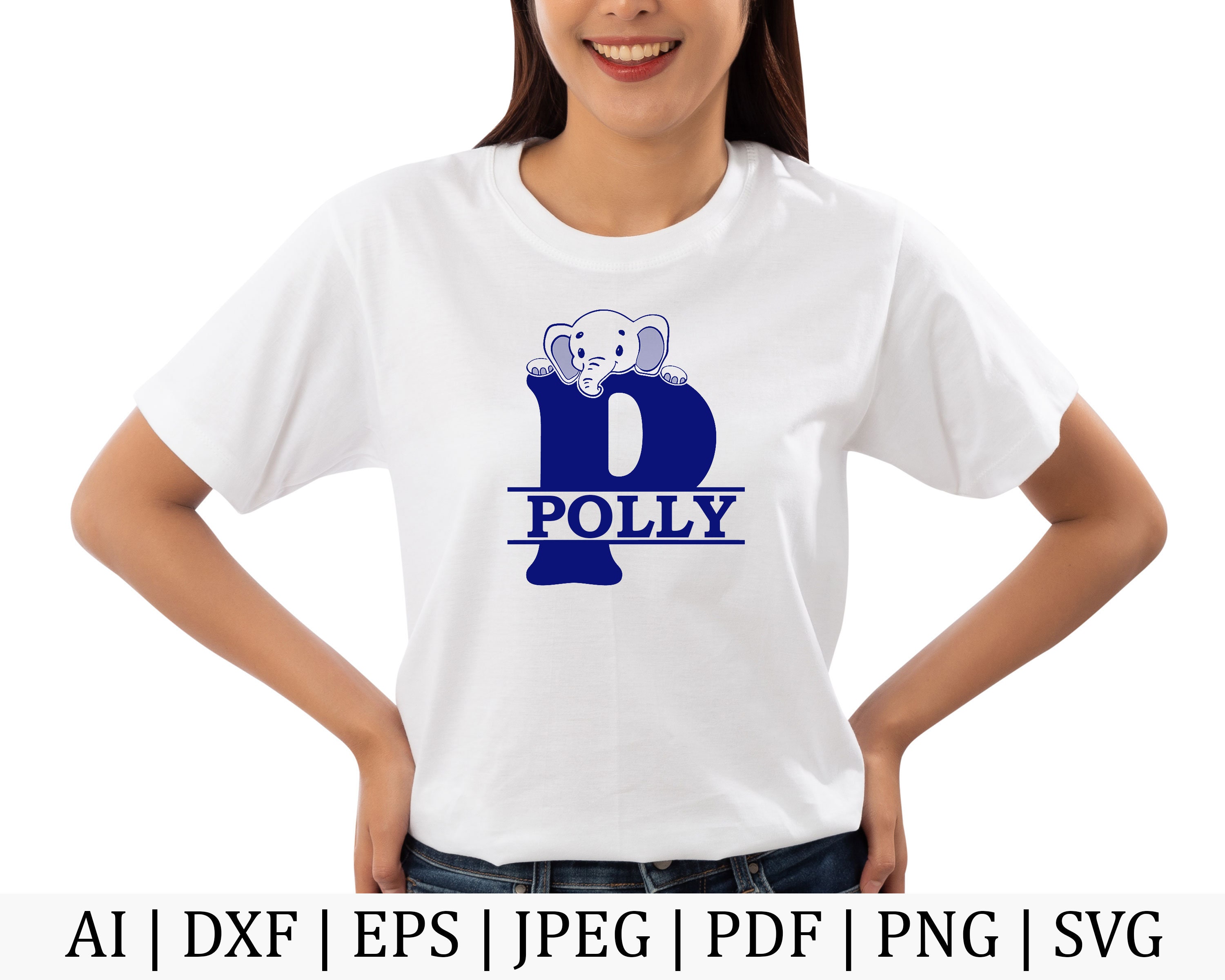 Split Monogram Elephant Alphabet SVG DXF PNG Split Monogram - Etsy