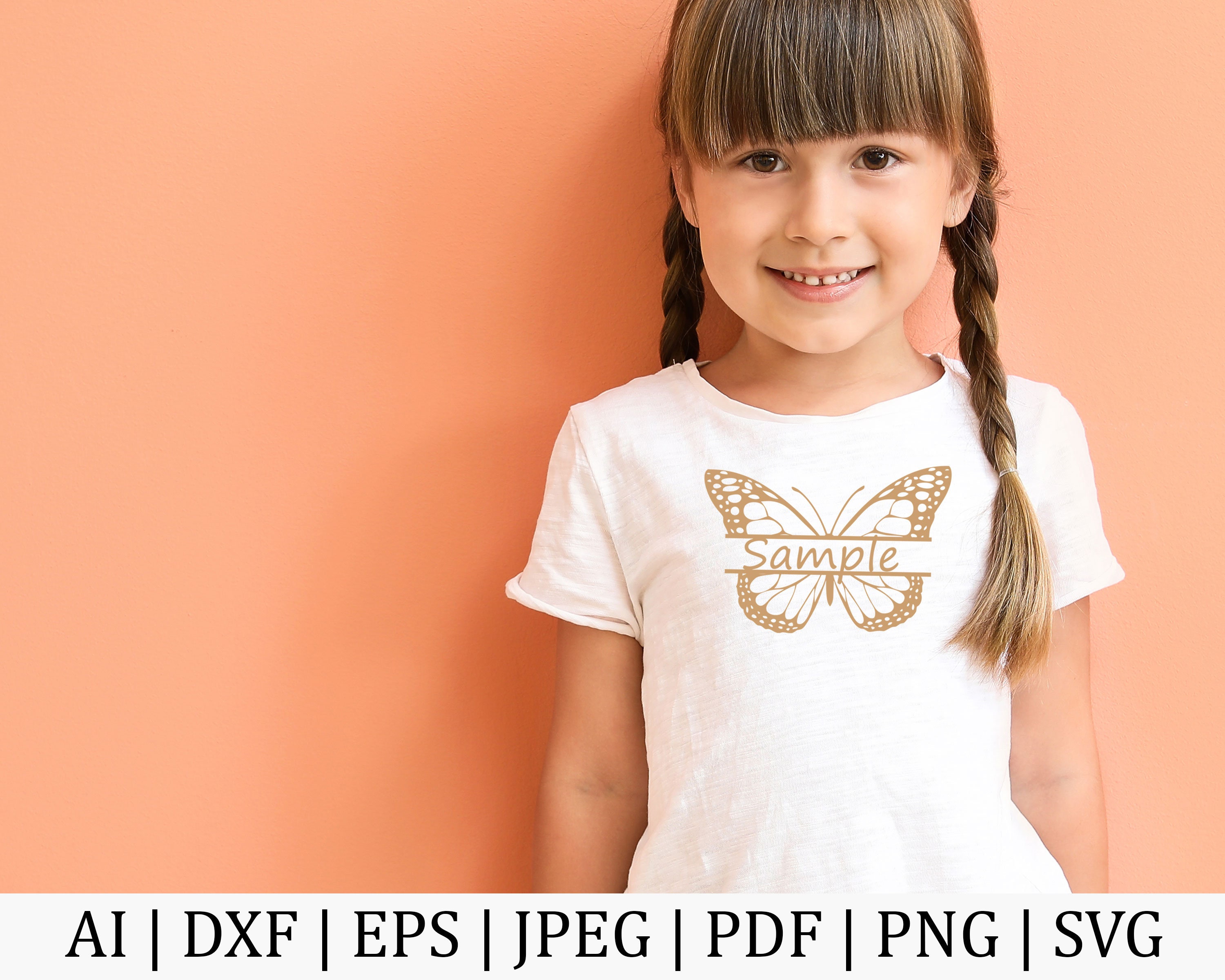 Split Butterfly SVG, DXF, PNG, Cut File for Cricut, Individual Svg Png Dxf Cut Files, Tattoo ...