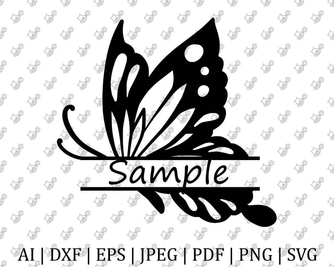 Split Butterfly SVG DXF PNG Cut File for Cricut Individual - Etsy Singapore