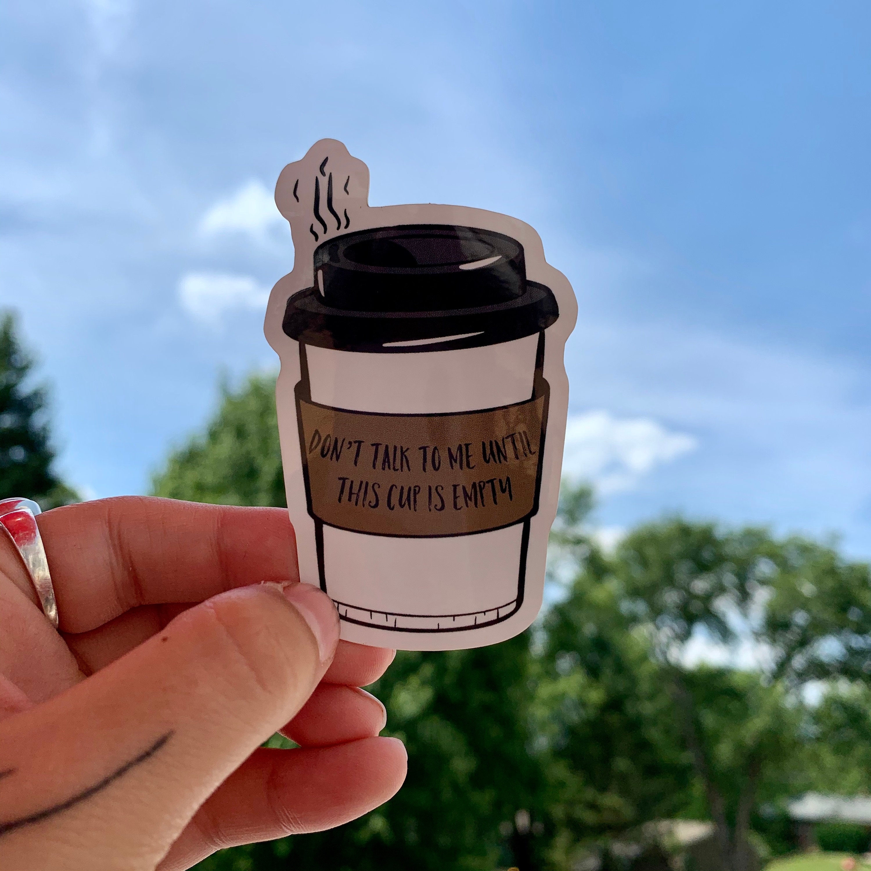 Coffee Cup Sticker, Stickers for Laptop, Stickers for Hydroflask ...