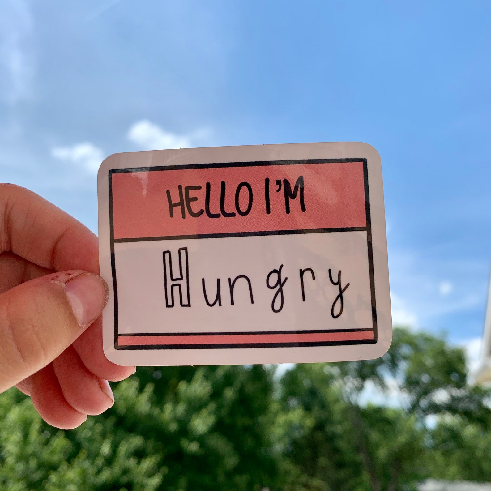 Hello I'm Hungry Sticker Stickers for Laptop Stickers - Etsy