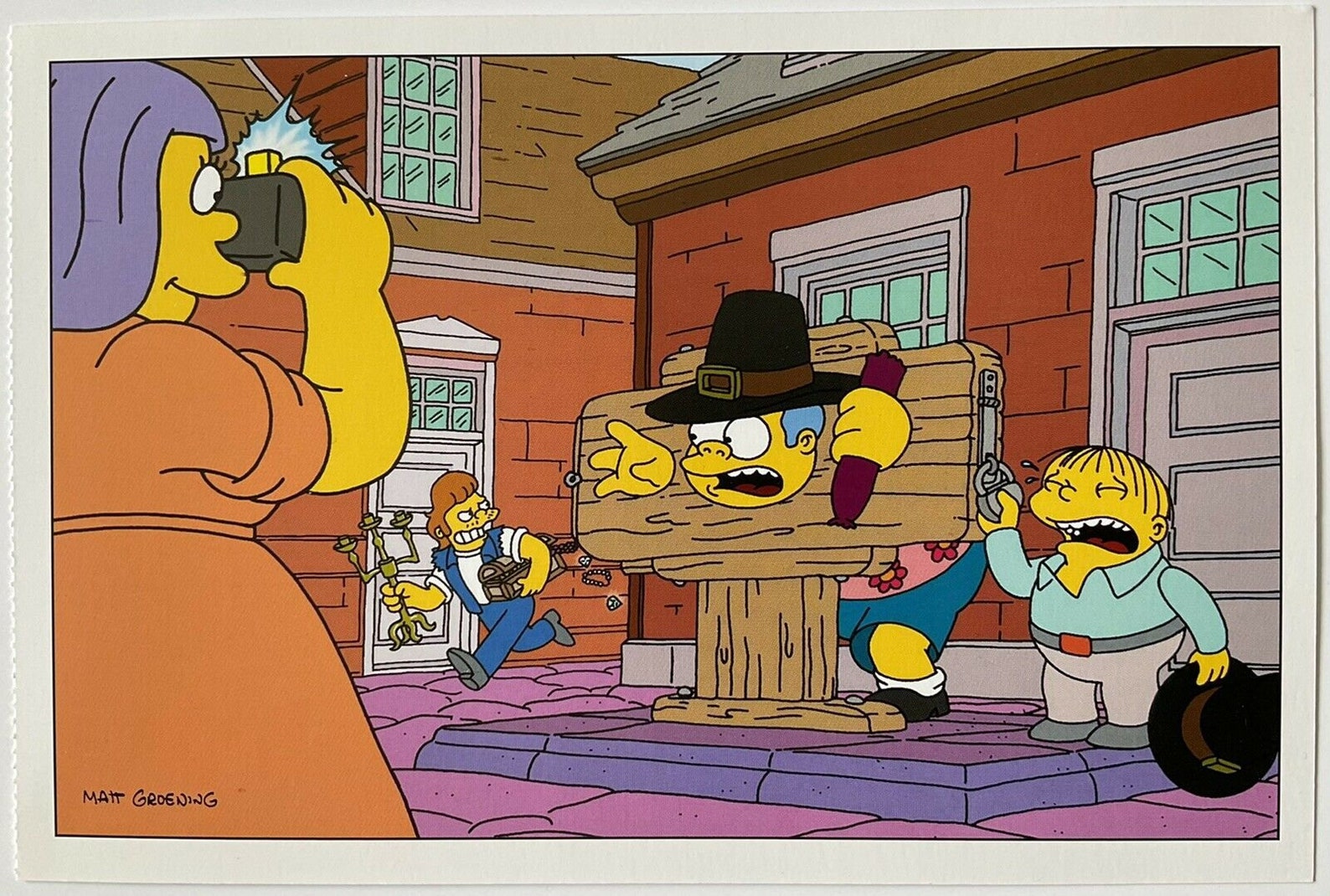 The Simpsons Chief Wiggum & Ralph Postcard | Etsy