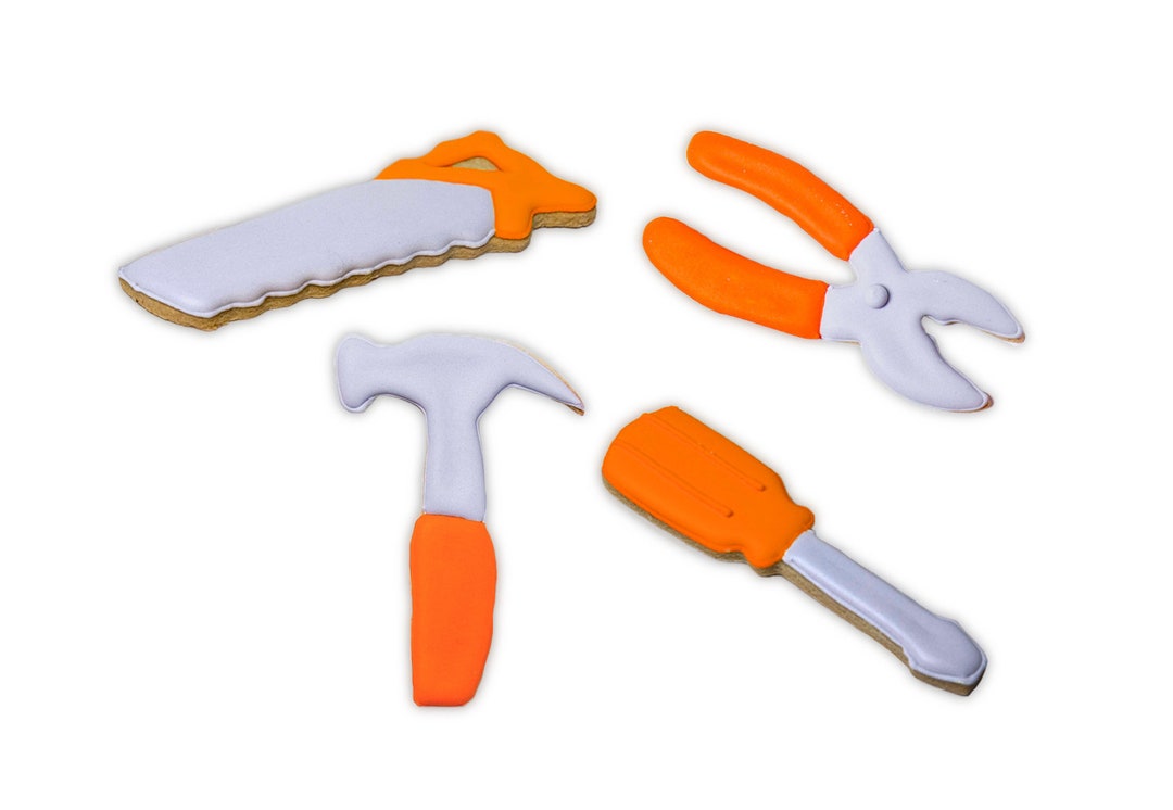 12 Tool Cookie Set, Orange Tools, Orange Tool Set, Tool Gift, Tool Set ...