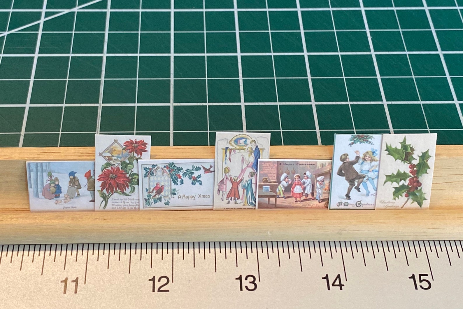 Dollhouse Miniature Christmas Postcards 20 Vintage Victorian - Etsy
