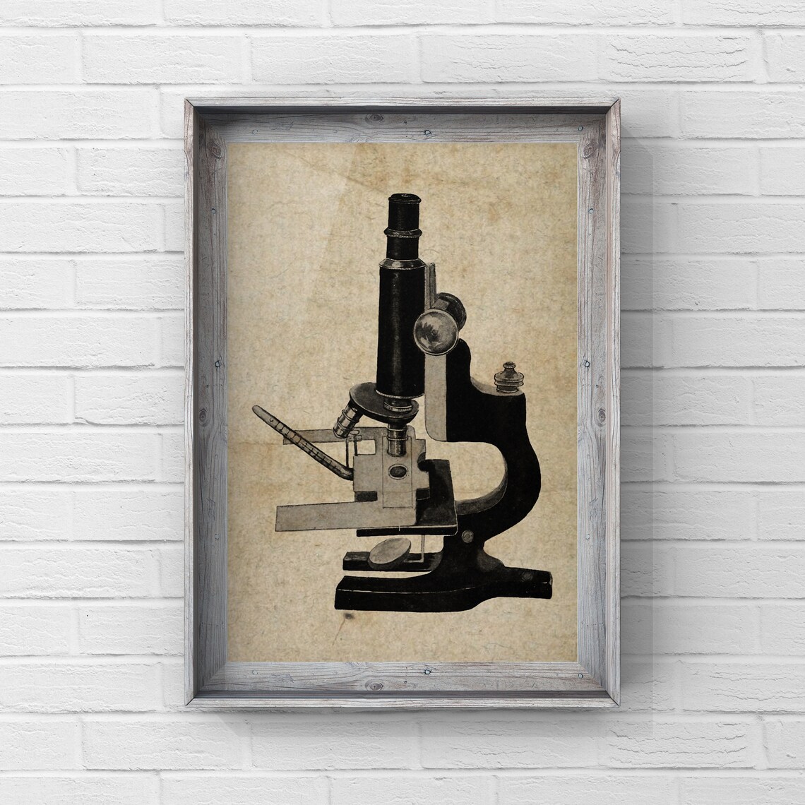 Vintage Rustic Laboratory Print Set Microscope Test Tubes - Etsy