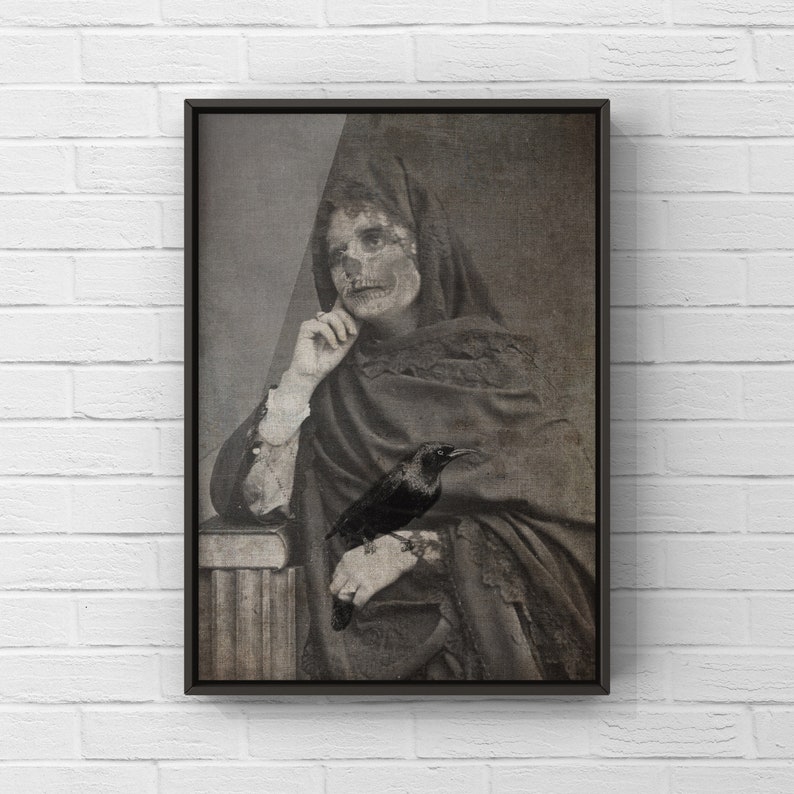 Vintage Victorian Halloween Portrait - Spooky Skeleton Lady Photo ...