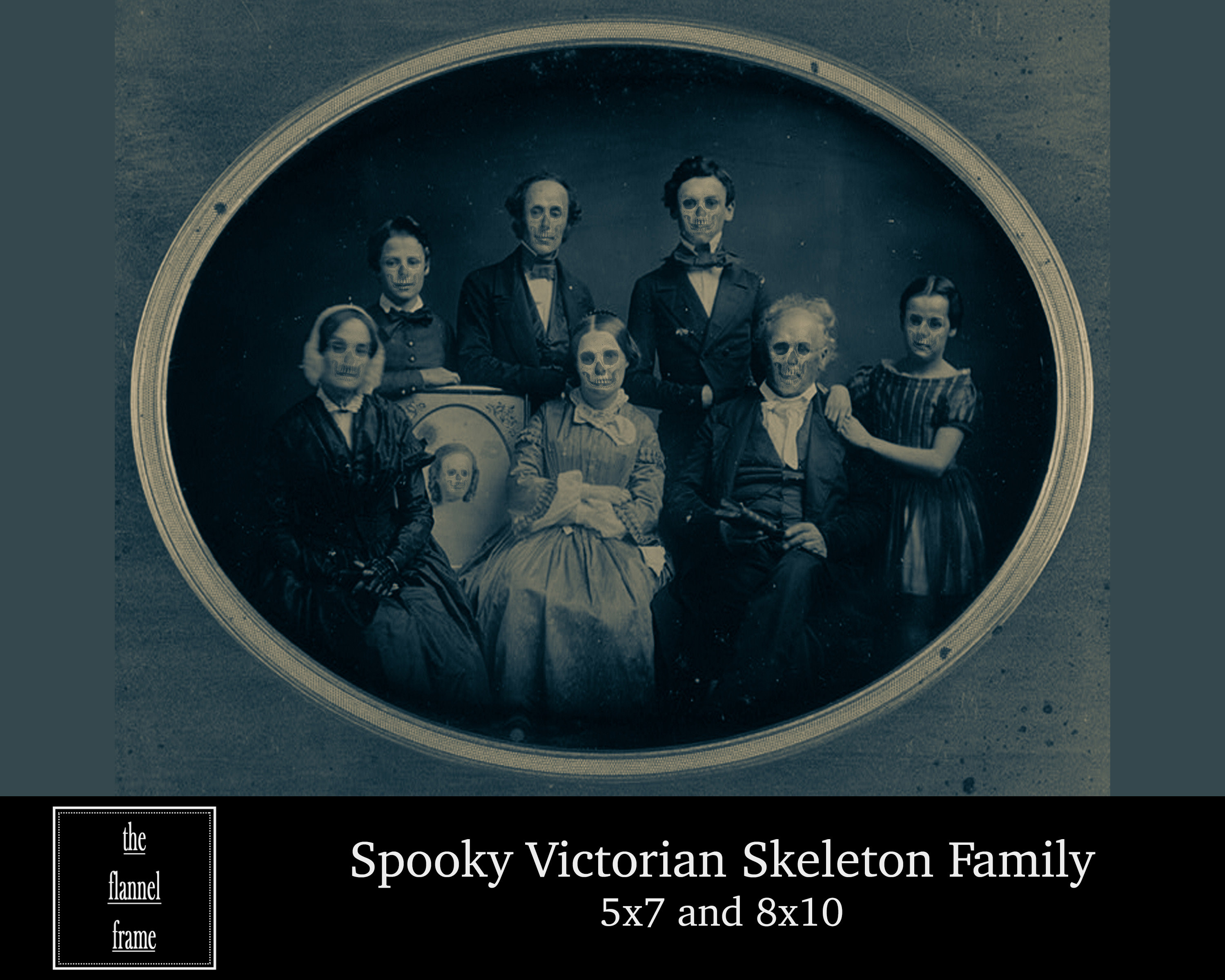 Spooky Halloween Haunted Family Portrait Poster Zazzle