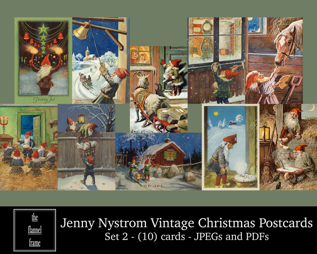 Vintage Swedish Postcards - Jenny Nystrom - Digital Download Bundle ...