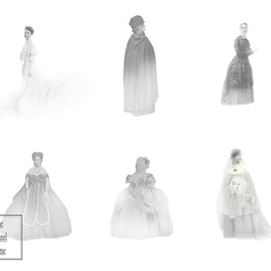 Victorian Ghost Overlays - Set of 6 Instant PNG Digital Downloads ...