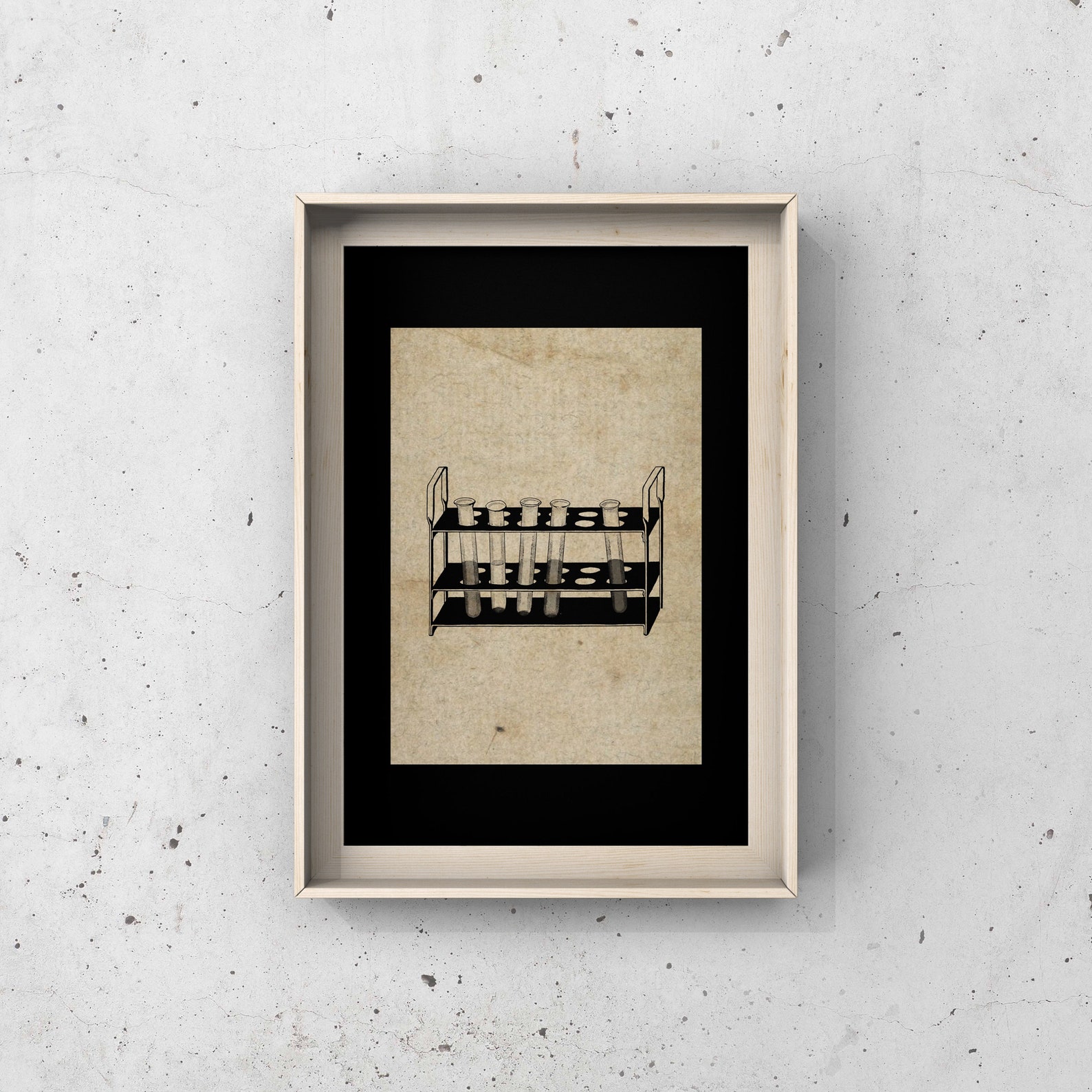 Vintage Rustic Laboratory Print Set Microscope Test Tubes - Etsy