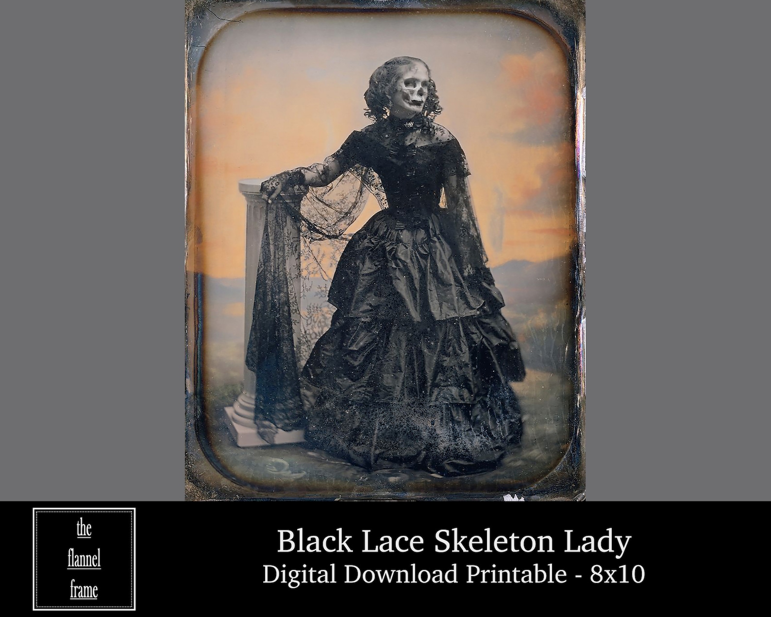 Vintage Halloween Portrait Decoration Spooky Photograph | Etsy