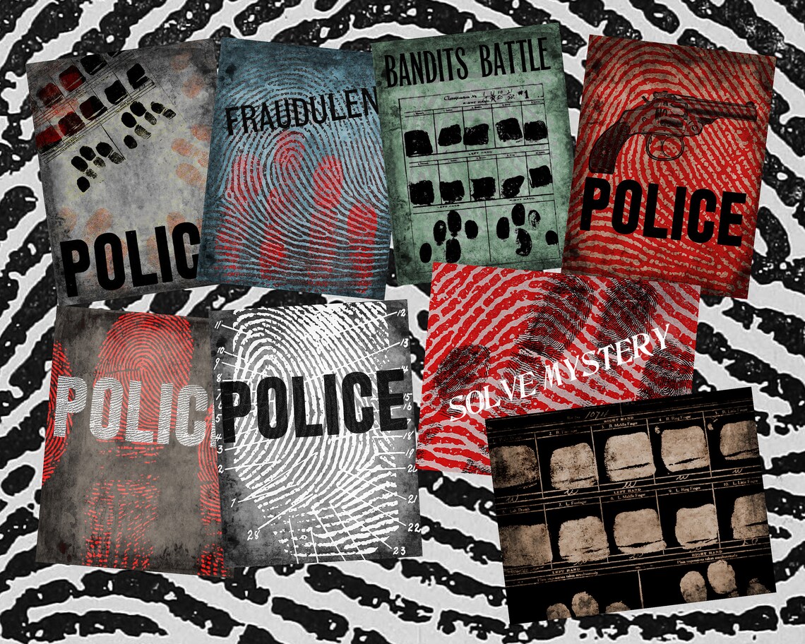 BUNDLE - BOTH True Crime Vintage Digital Paper Sets- Instant Download ...