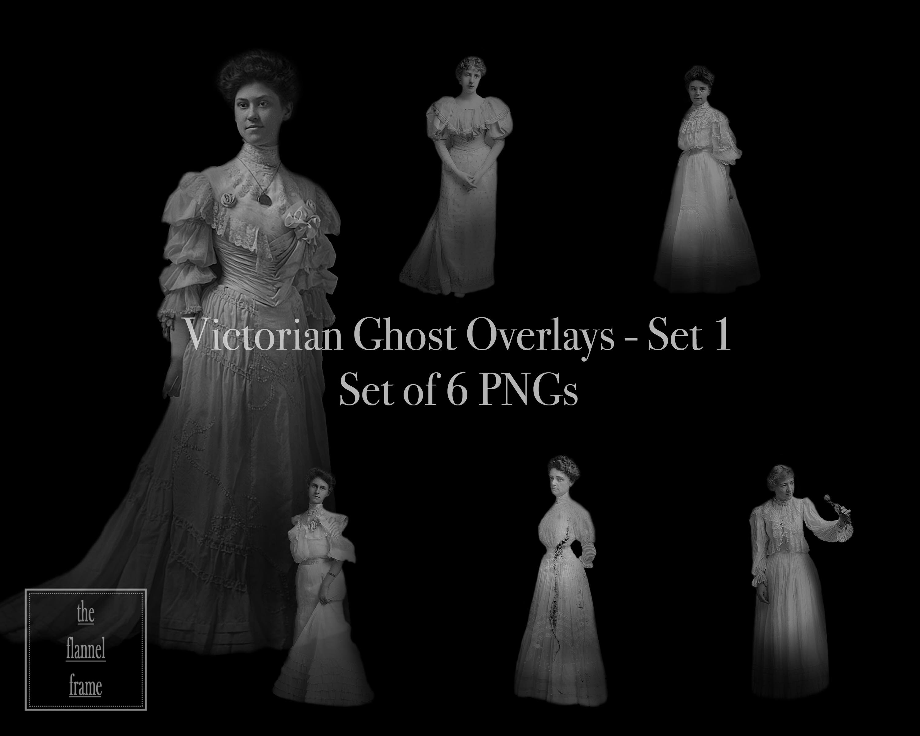 Victorian Ghost Overlays Set of 6 Instant PNG Digital - Etsy