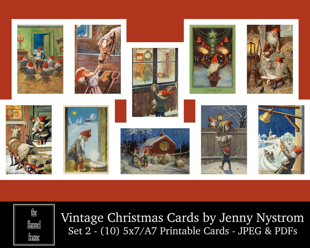 Vintage Swedish Cards - Jenny Nystrom - Digital Download Bundle ...