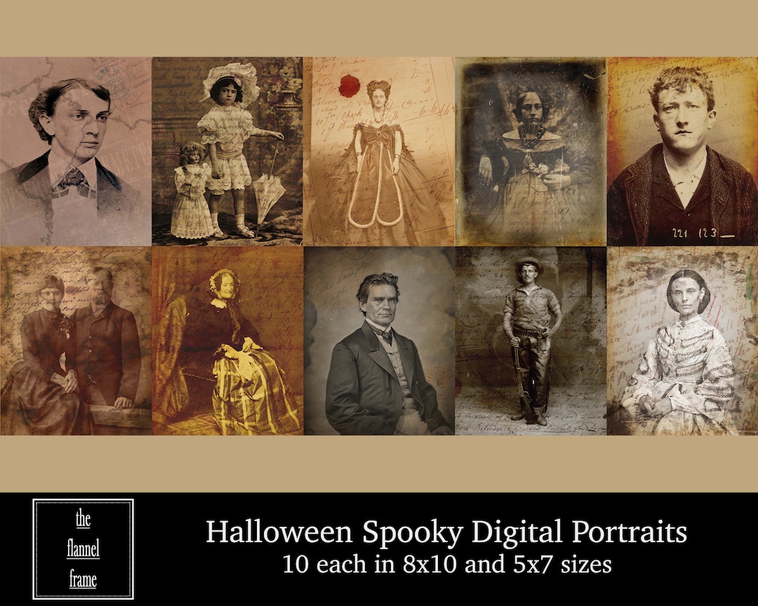 Vintage Halloween Portraits Printable Photos - Antique Photographs ...