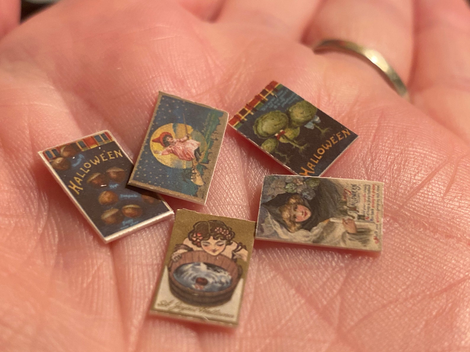 Dollhouse Miniature Halloween Postcards 27 Vintage Victorian - Etsy