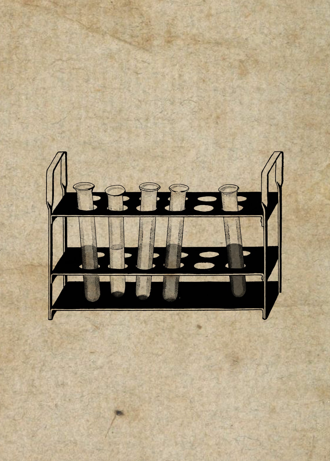 Vintage Rustic Laboratory Print Set Microscope Test Tubes - Etsy