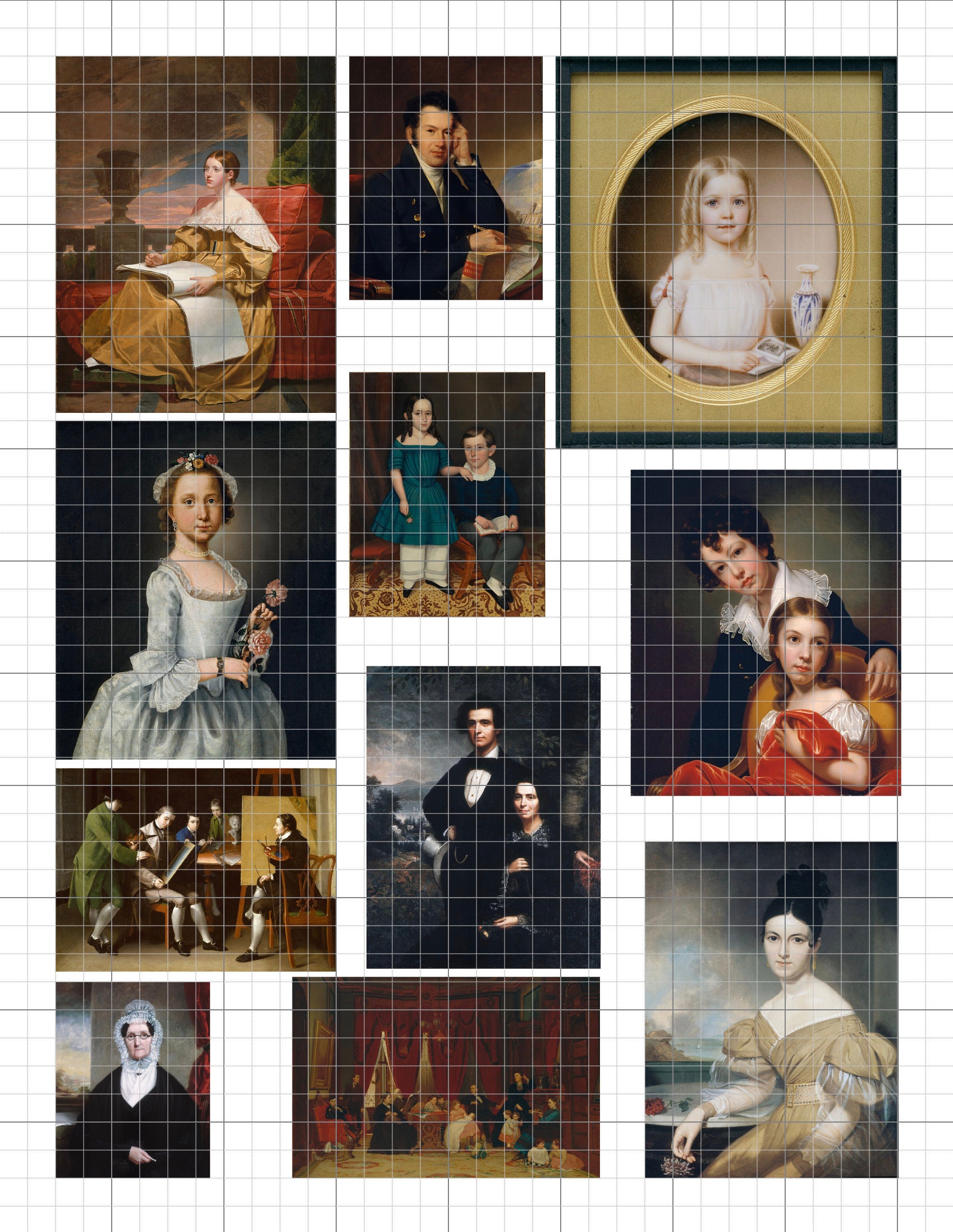 Dollhouse Miniature Paintings 39 Antique Portraits Instant - Etsy