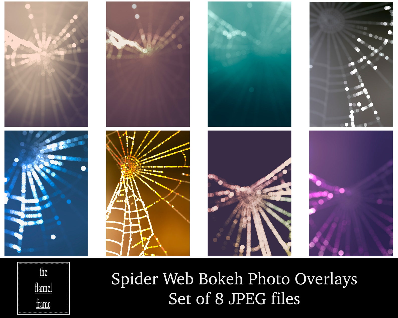 Spider Web Bokeh Halloween Overlays and Textures Spooky - Etsy