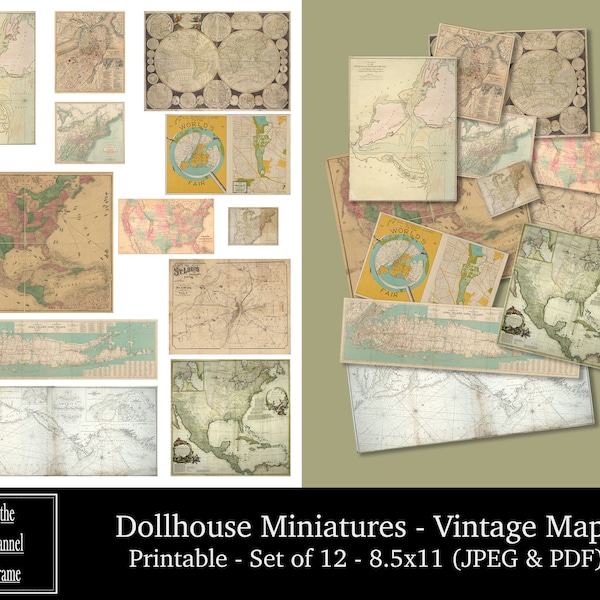 Miniature Printable Maps - Etsy